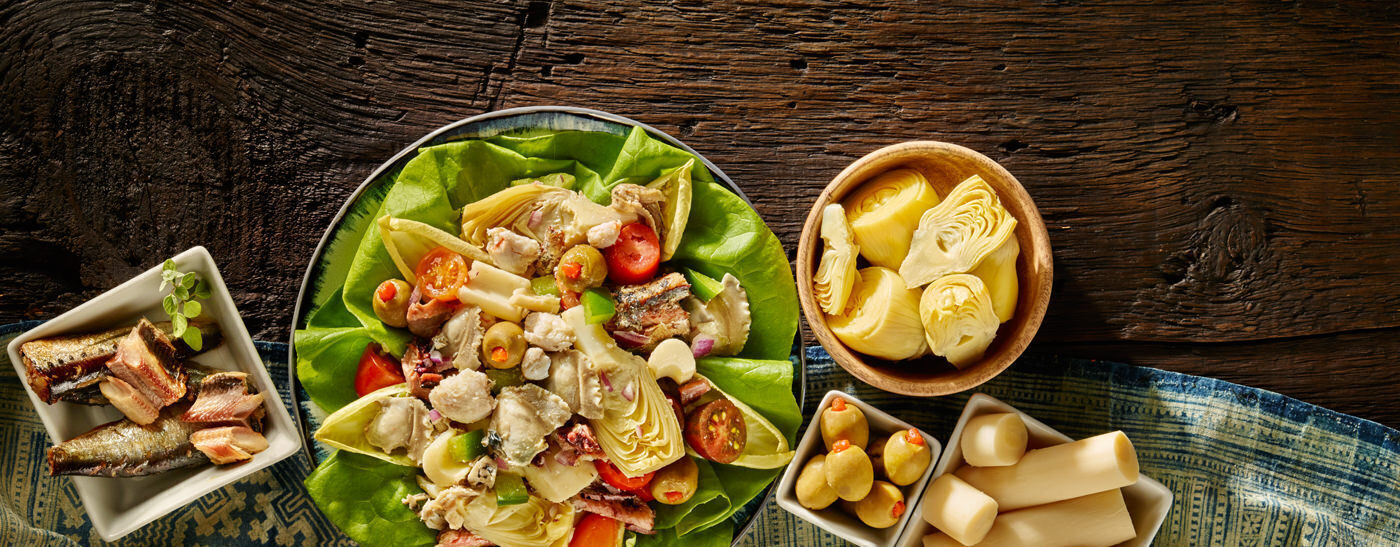 Mediterranean Seafood Salad with Reese Red Cooking Wine